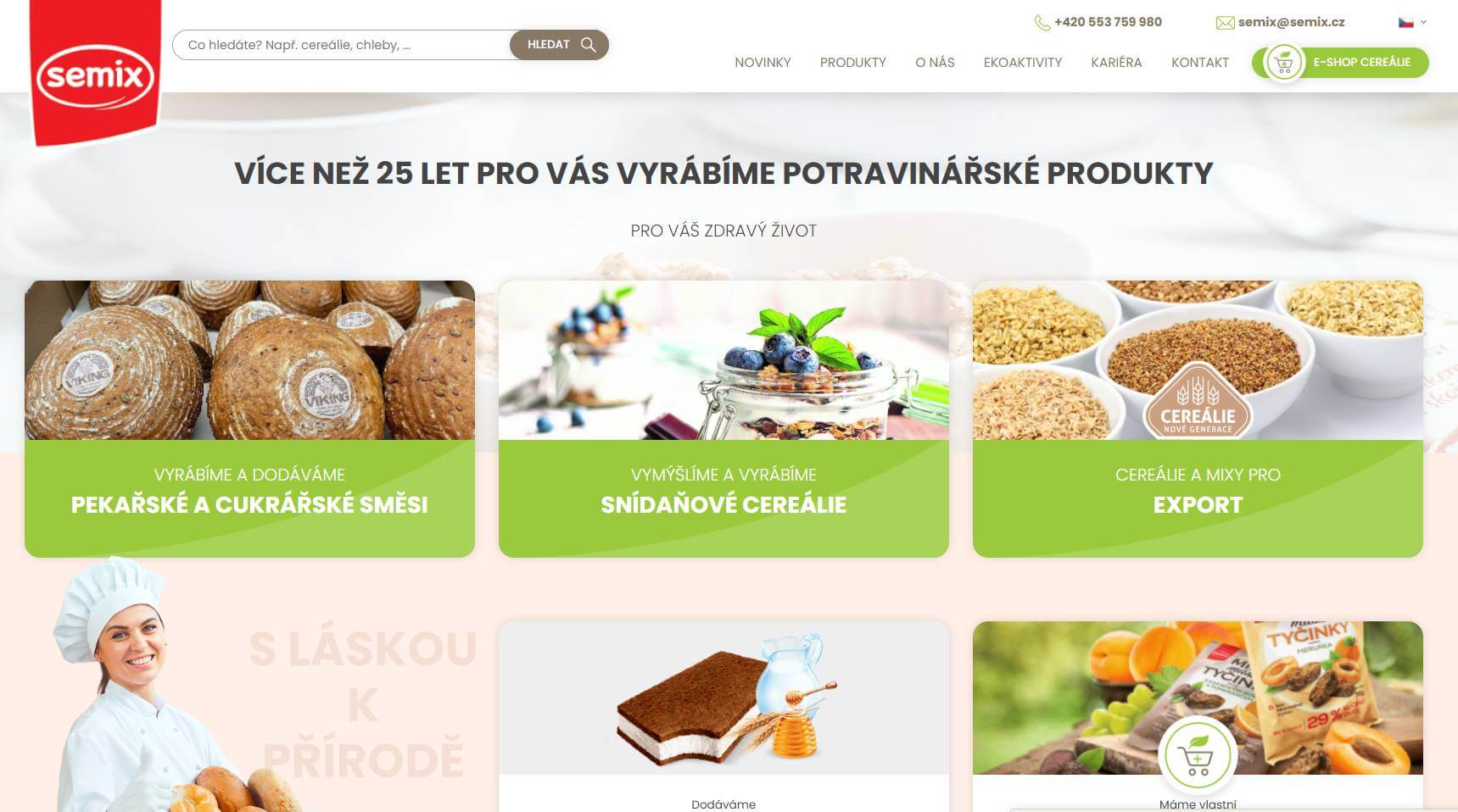 Výrobce skutečně celozrnných cereálií | SEMIX PLUSO, spol. s r.o.